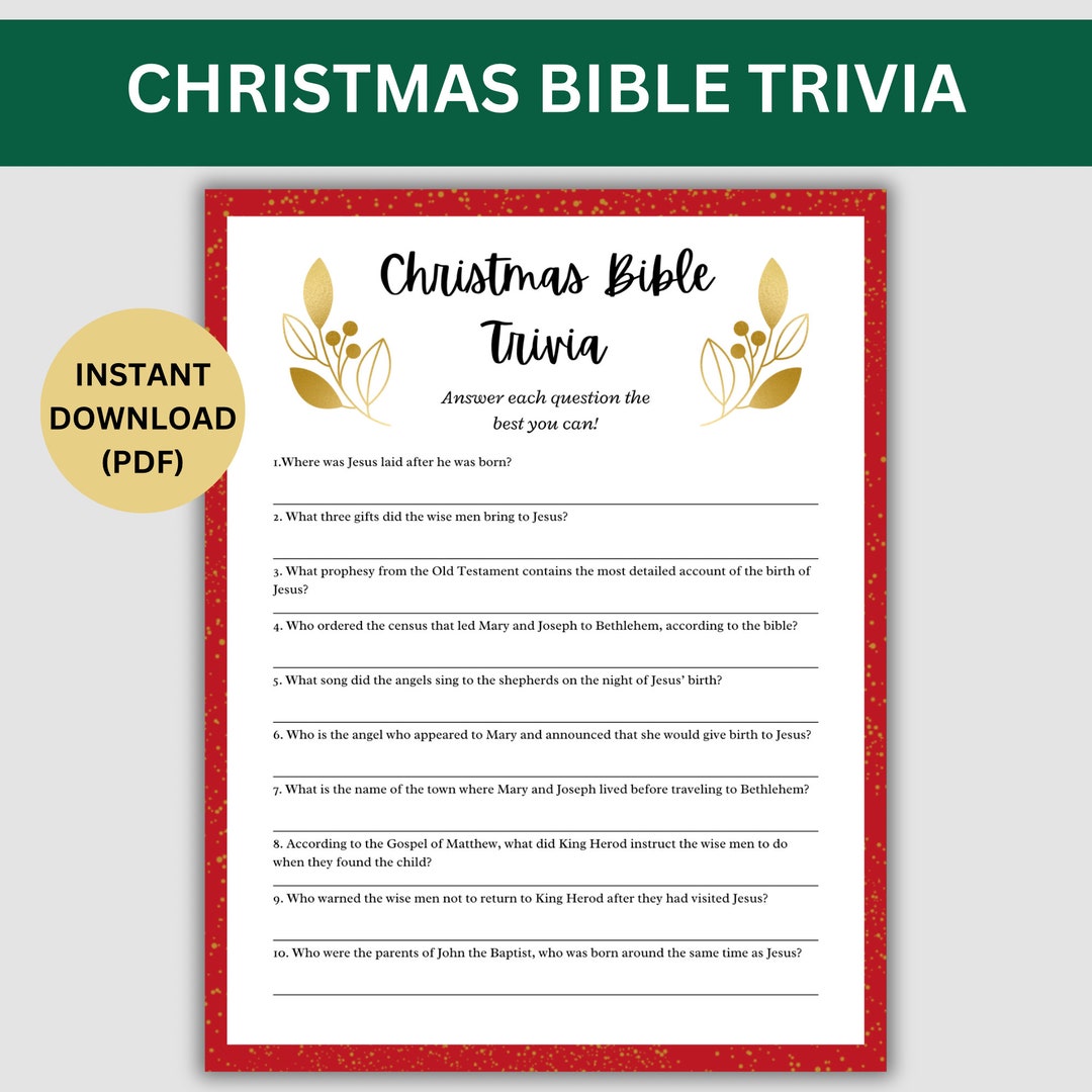 Christmas Bible Trivia, Christian Bible Trivia, Christmas Trivia ...