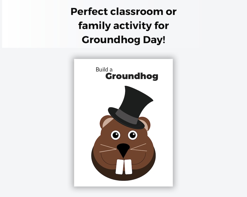 Build a Groundhog, Groundhog Day Activities, Groundhog Day Craft ...