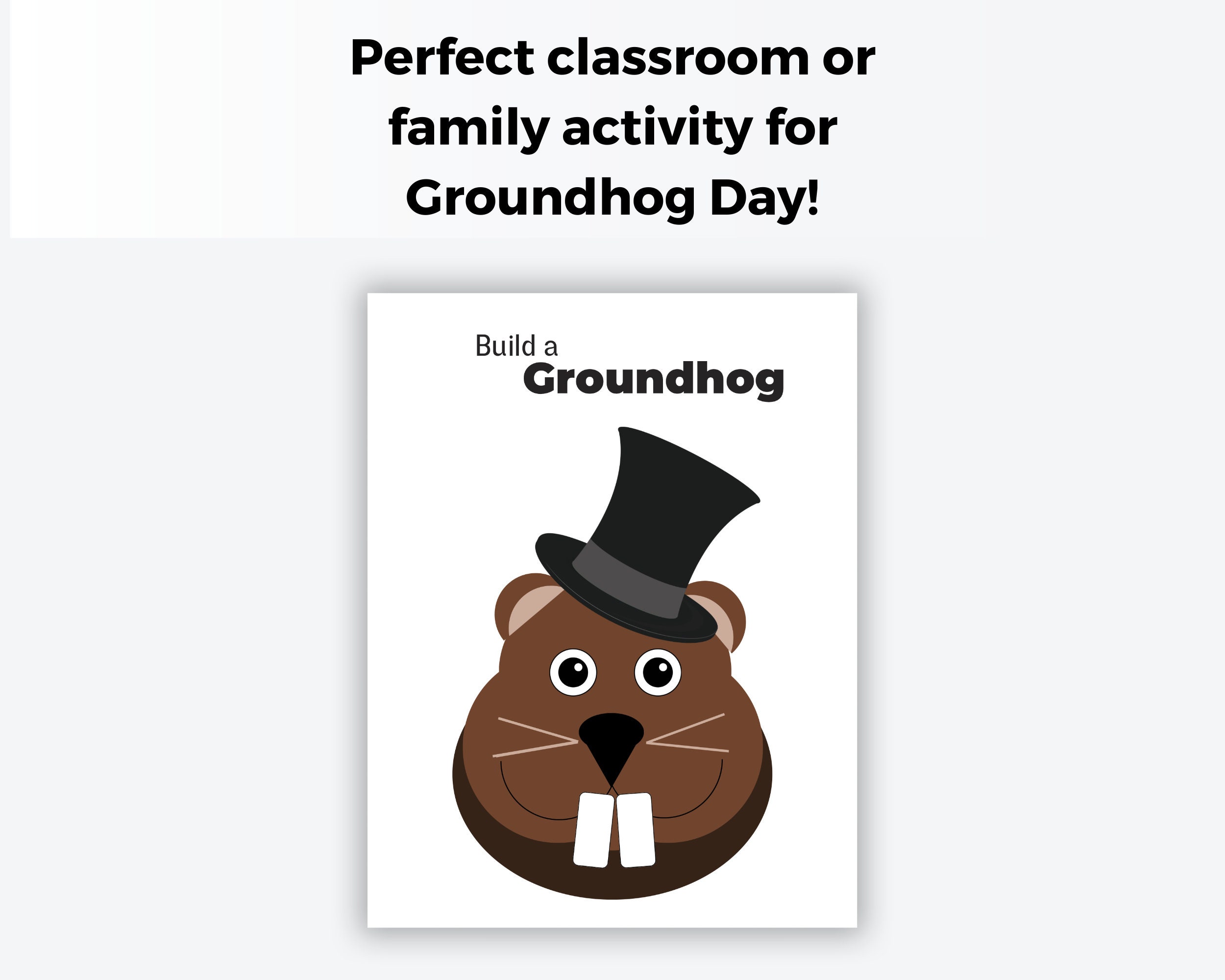 Build a Groundhog, Groundhog Day Activities, Groundhog Day Craft ...
