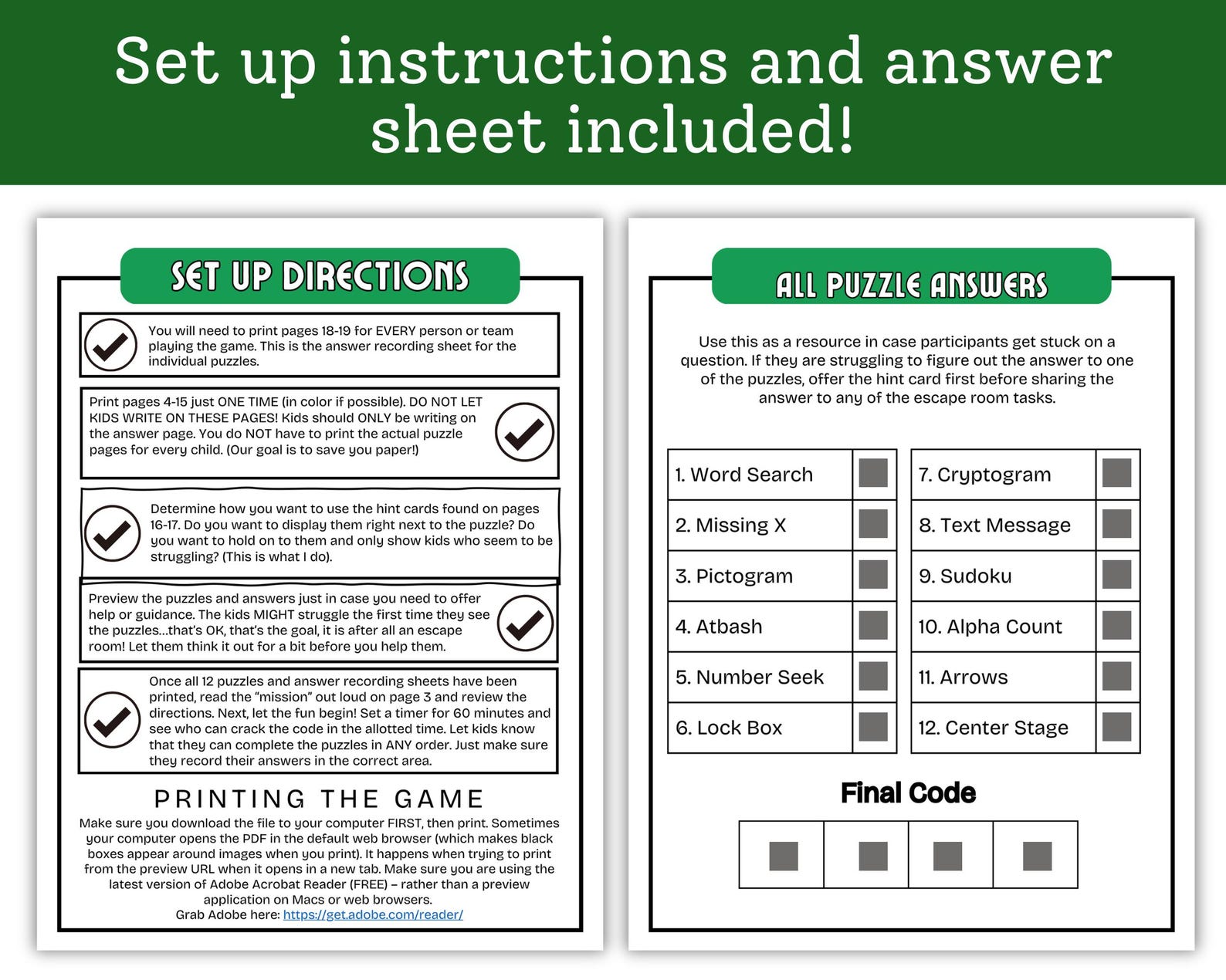 Leprechaun Escape Room for Kids and Teens, Printable St. Patricks Day ...