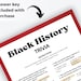 Black History Trivia Game, Printable Black History Month Activity for ...
