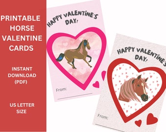 Horse Valentine Cards, Horse Valentines for Kids, Pony Valentines ...