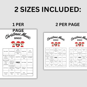 Christmas Music Bingo Printable, Work Holiday Bingo, Christmas Song ...