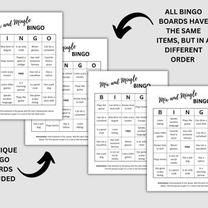 Mix and Mingle Bingo, Icebreaker Game for Groups, Get to Know You Bingo ...
