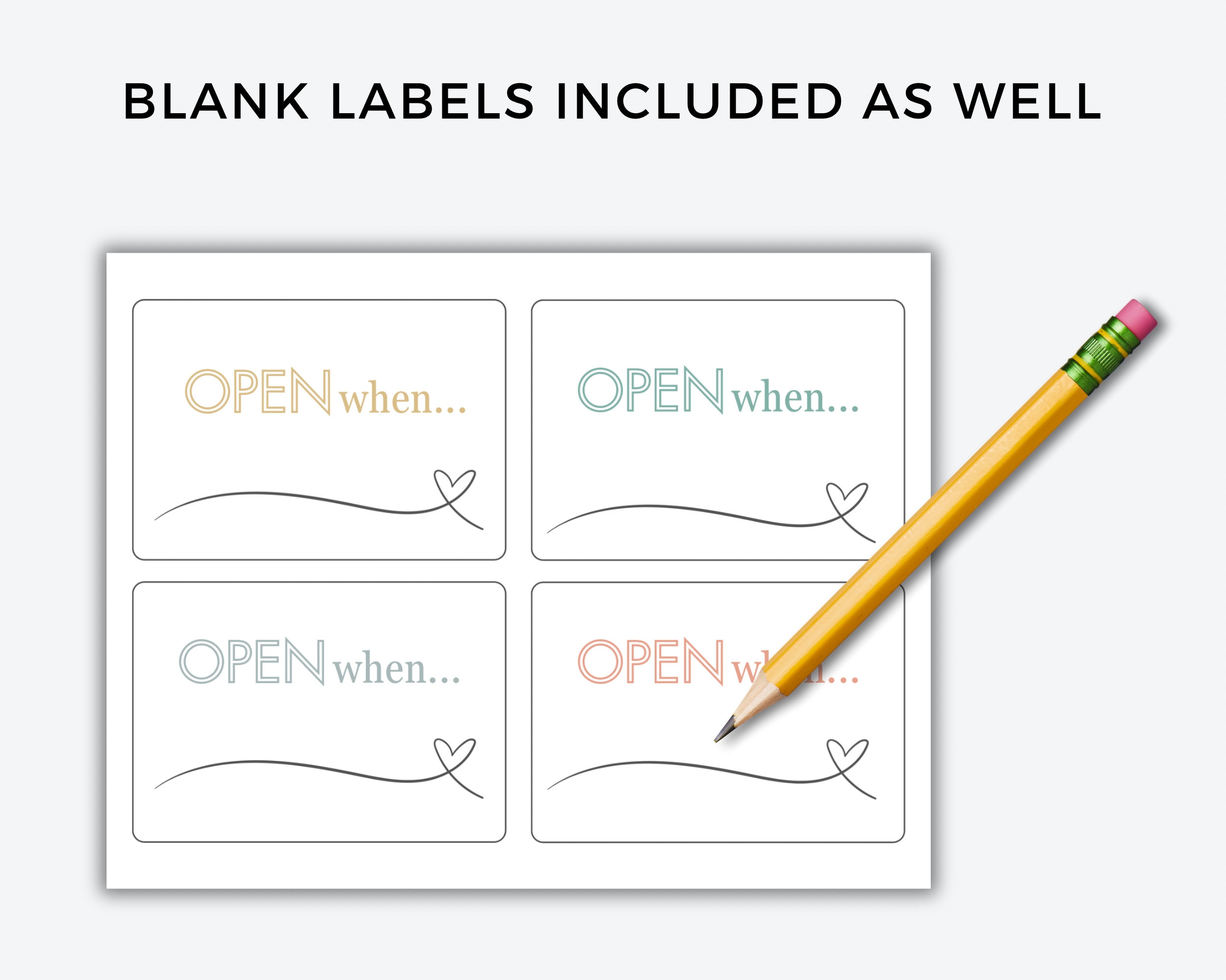 Open When Envelope Labels for Grad, College Grad Gift, High School Grad ...