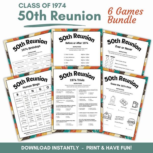 50th Class Reunion Invitation - Etsy
