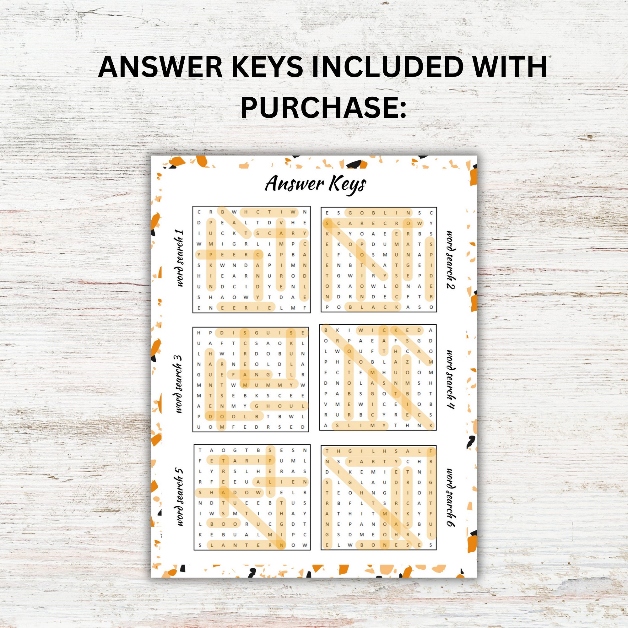 Halloween Word Search Bundle Printable, Instant Download Halloween ...
