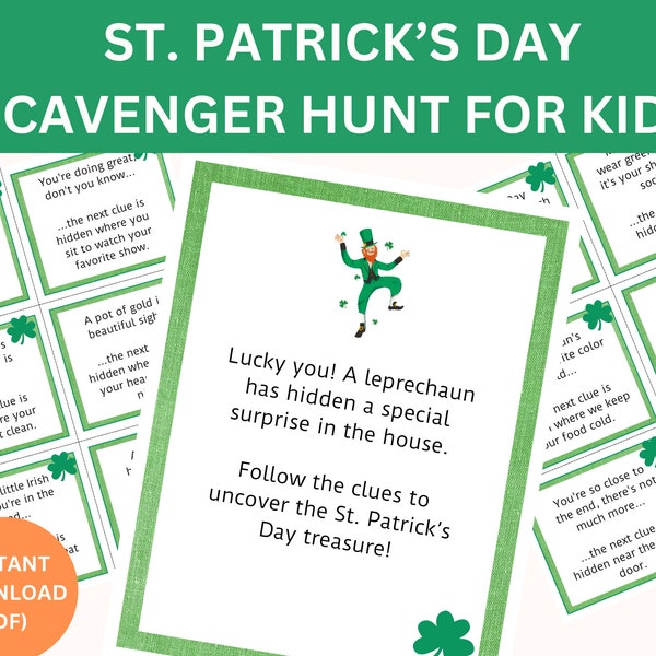St Patricks Day Scavenger Hunt - Etsy