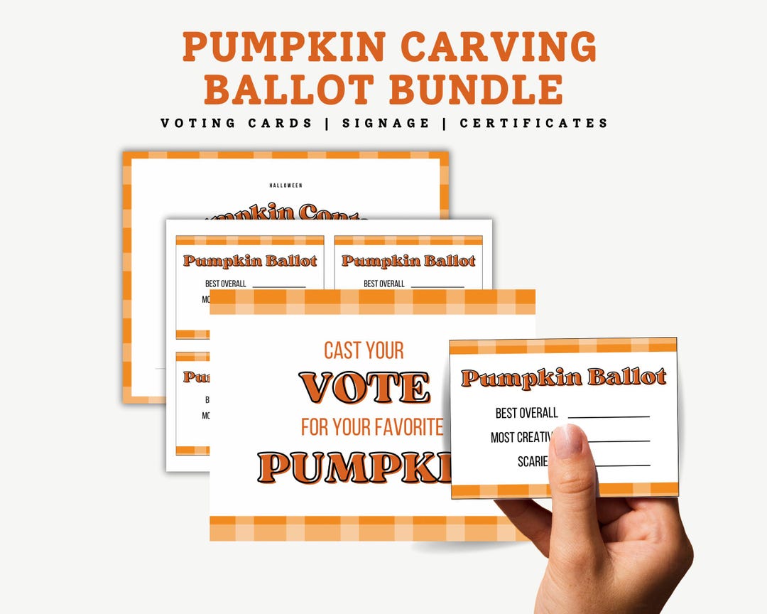 Halloween Pumpkin Carving Contest Ballot Bundle (PDF) - Etsy