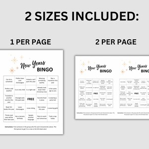 New Years Eve Mix and Mingle Bingo Printable, Holiday Icebreaker Bingo ...