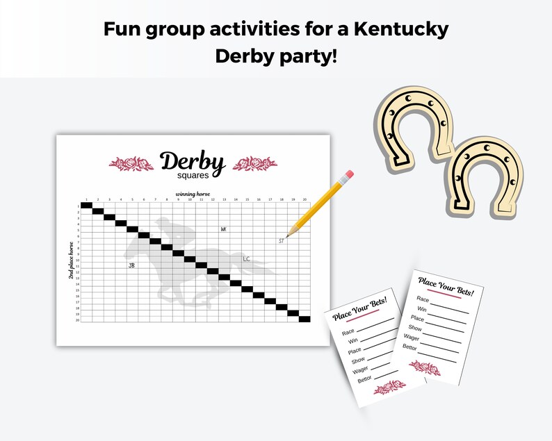 Derby Betting Slips and Squares Bundle, Printable Derby Squares, Derby ...