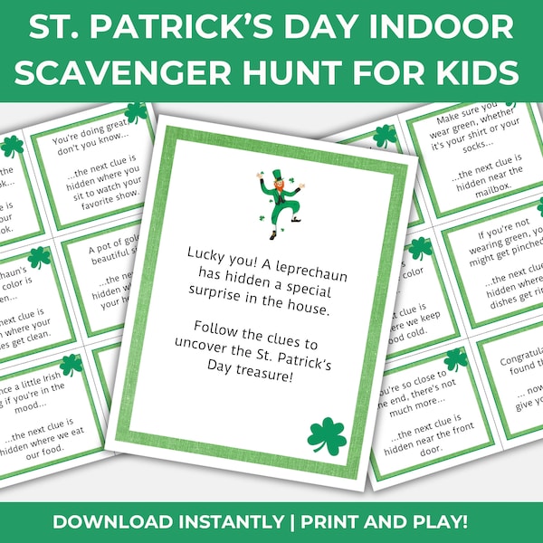 St Patricks Day Scavenger Hunt - Etsy