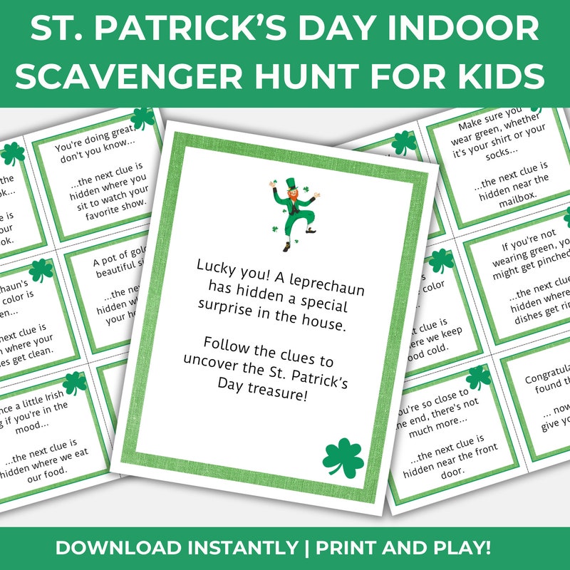 St Patricks Day Scavenger Hunt - Etsy