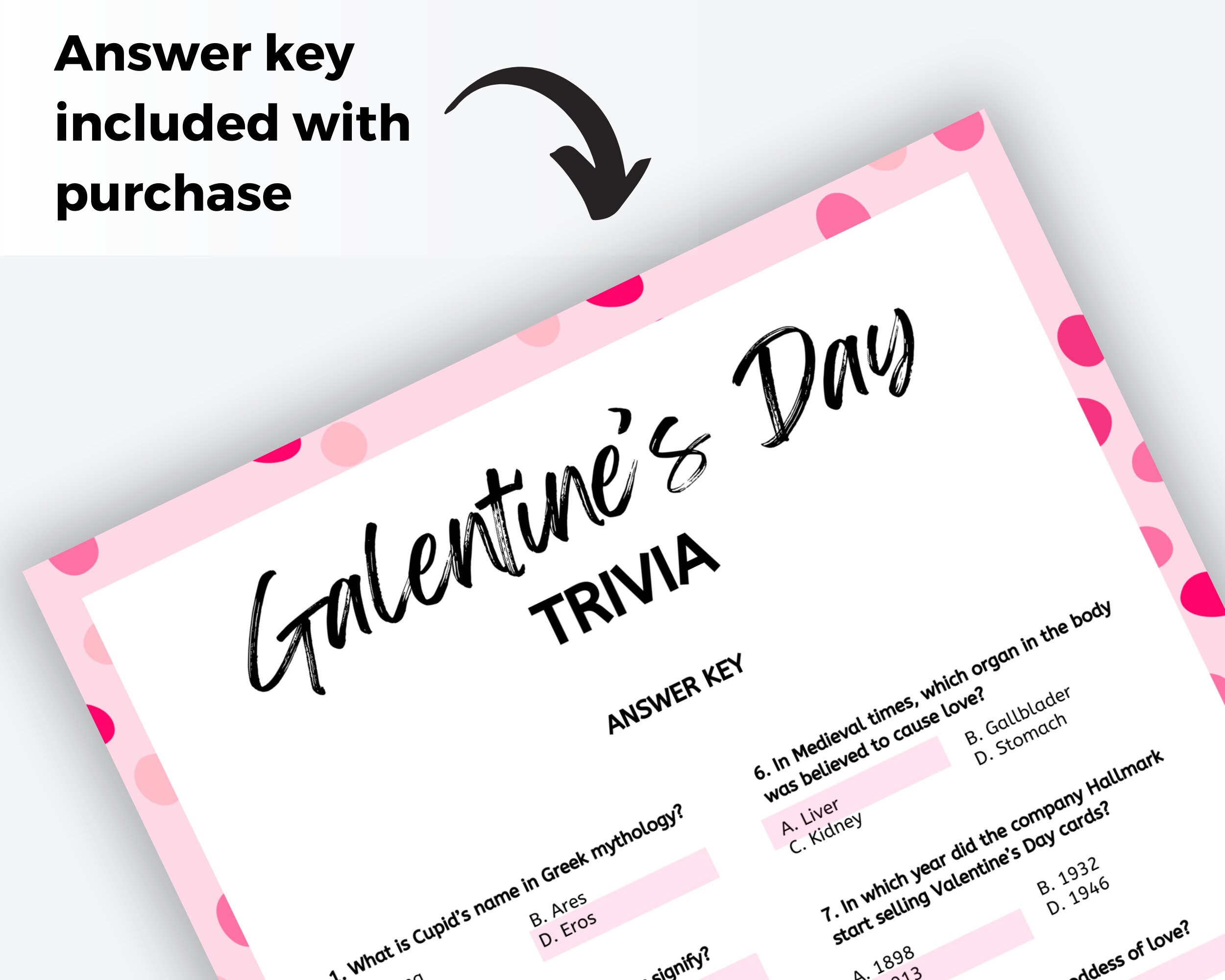 Galentine's Day Trivia Game, Printable Galentines Activity, Valentines ...