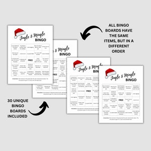 Jingle and Mingle Bingo Printable, Holiday Icebreaker Bingo, Work ...