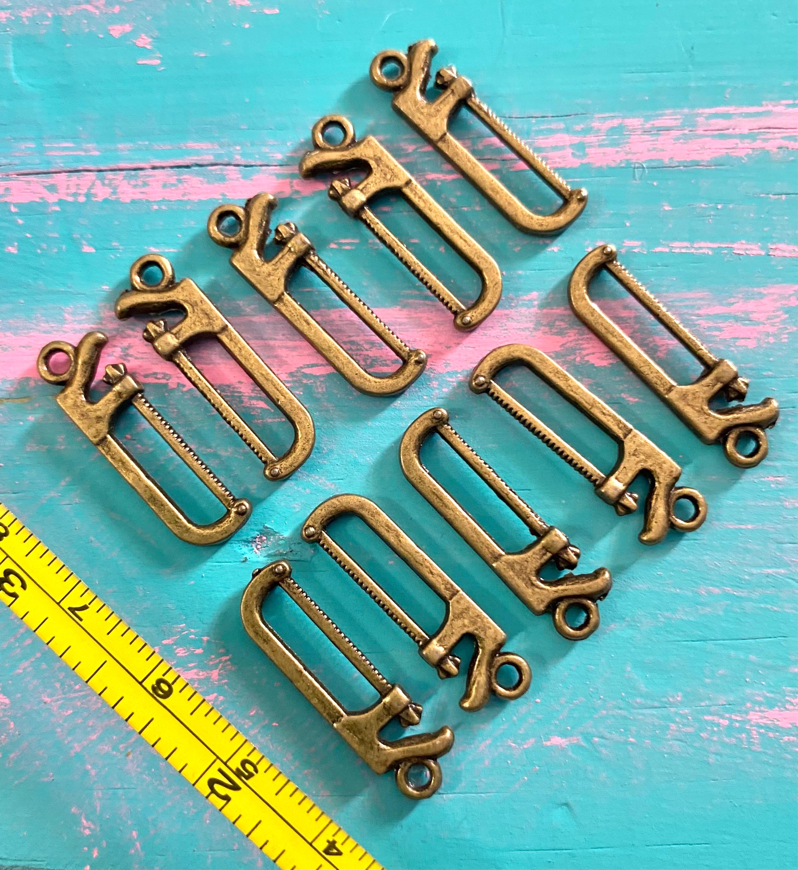 Bronze Hacksaw Tool Charms: Alloy Pendants, Jewelry Making (10pcs) - Etsy