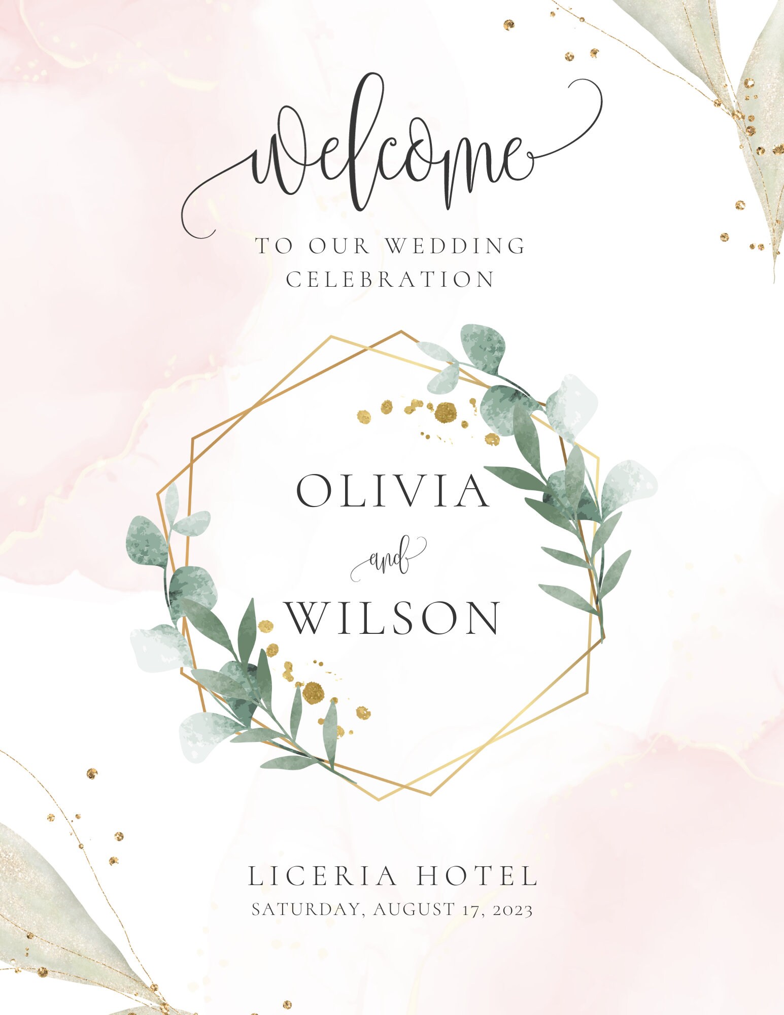 Wedding Welcome Template - Etsy