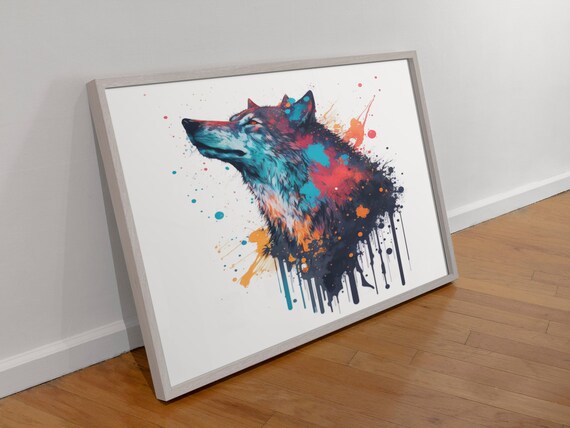 Wolf Paint Splatter Amazing
