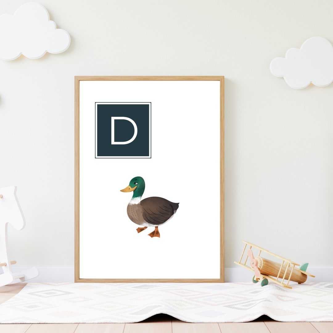 D is for Duck Poster | Alphabet Poster | Digital Download | Nursery ...