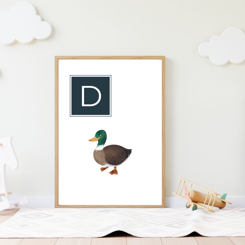 D is for Duck Poster | Alphabet Poster | Digital Download | Nursery ...