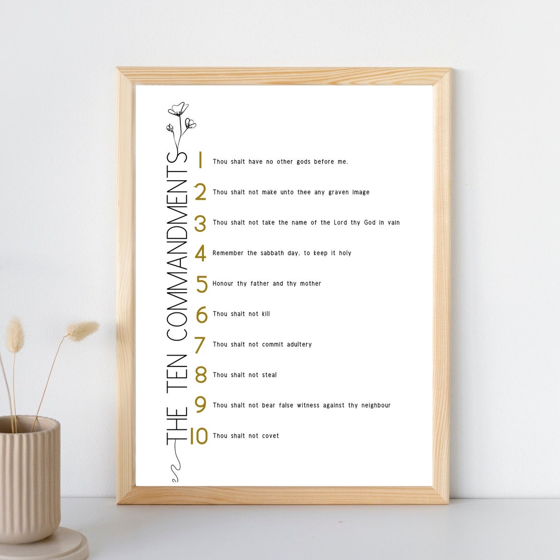 The Ten Commandments Poster Digital Download Christian - Etsy