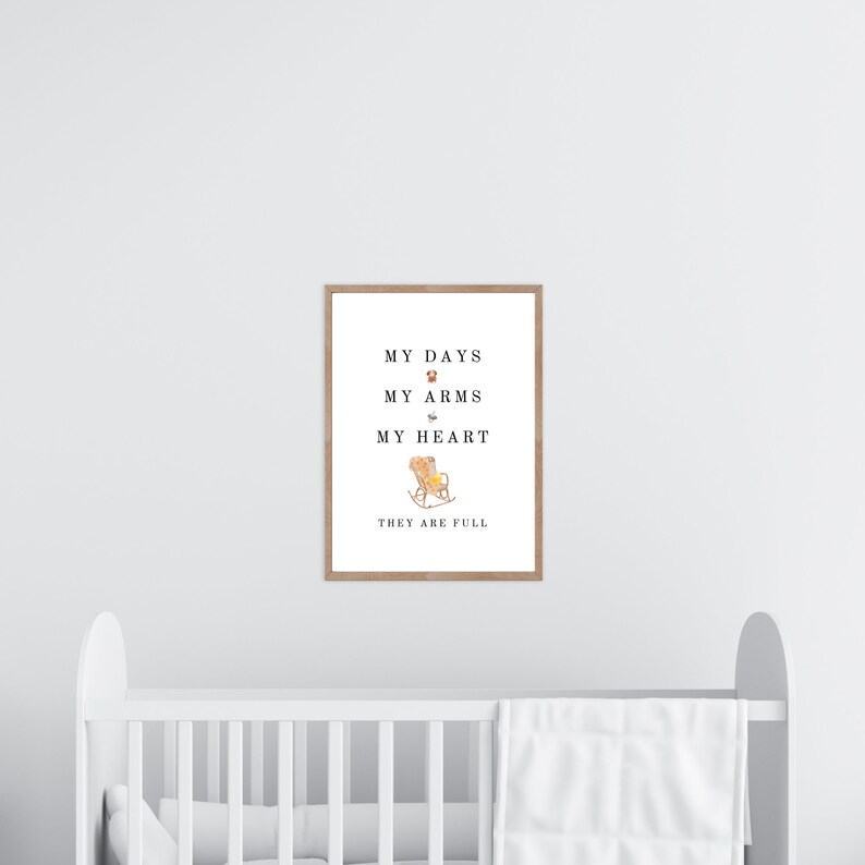 Full Days Full Arms Full Heart Poster (rocking Chair Version) | Digital ...