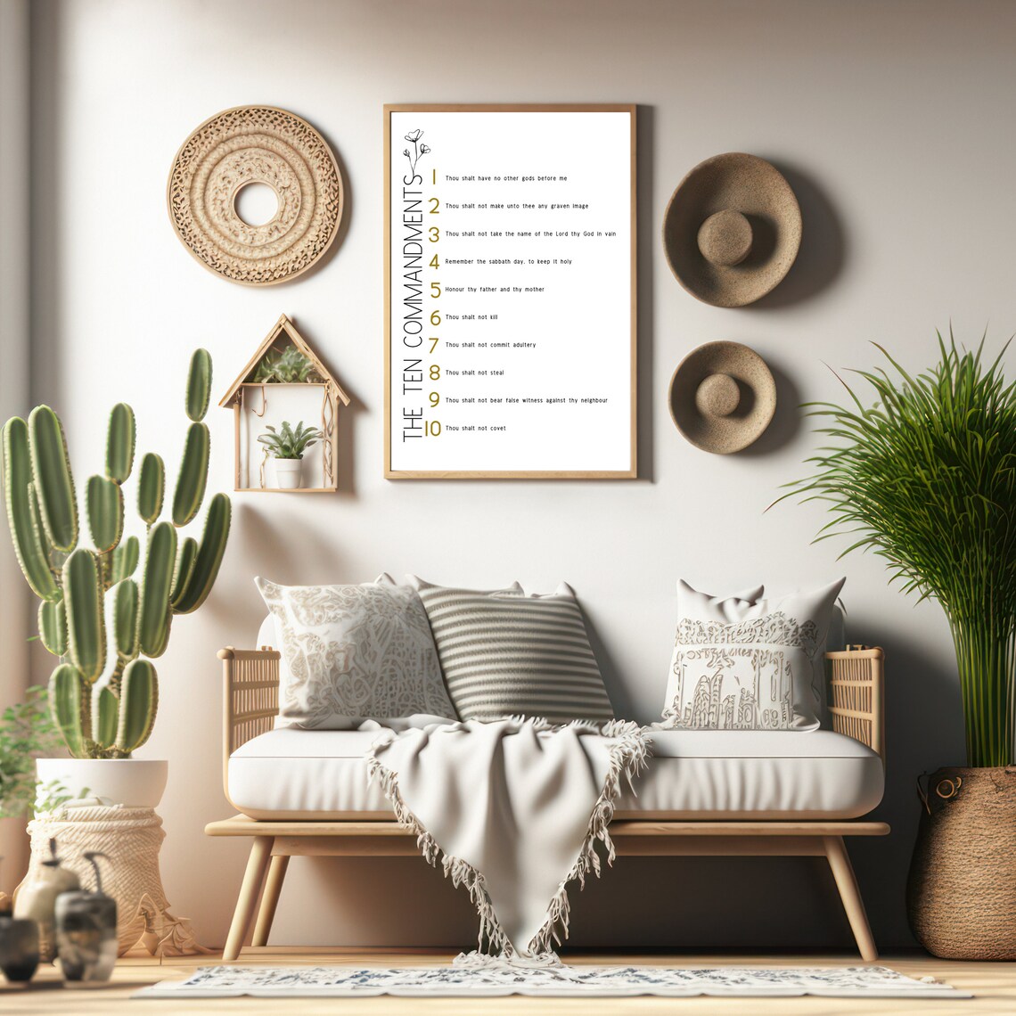 The Ten Commandments Poster | Digital Download | Christian Wall Art ...