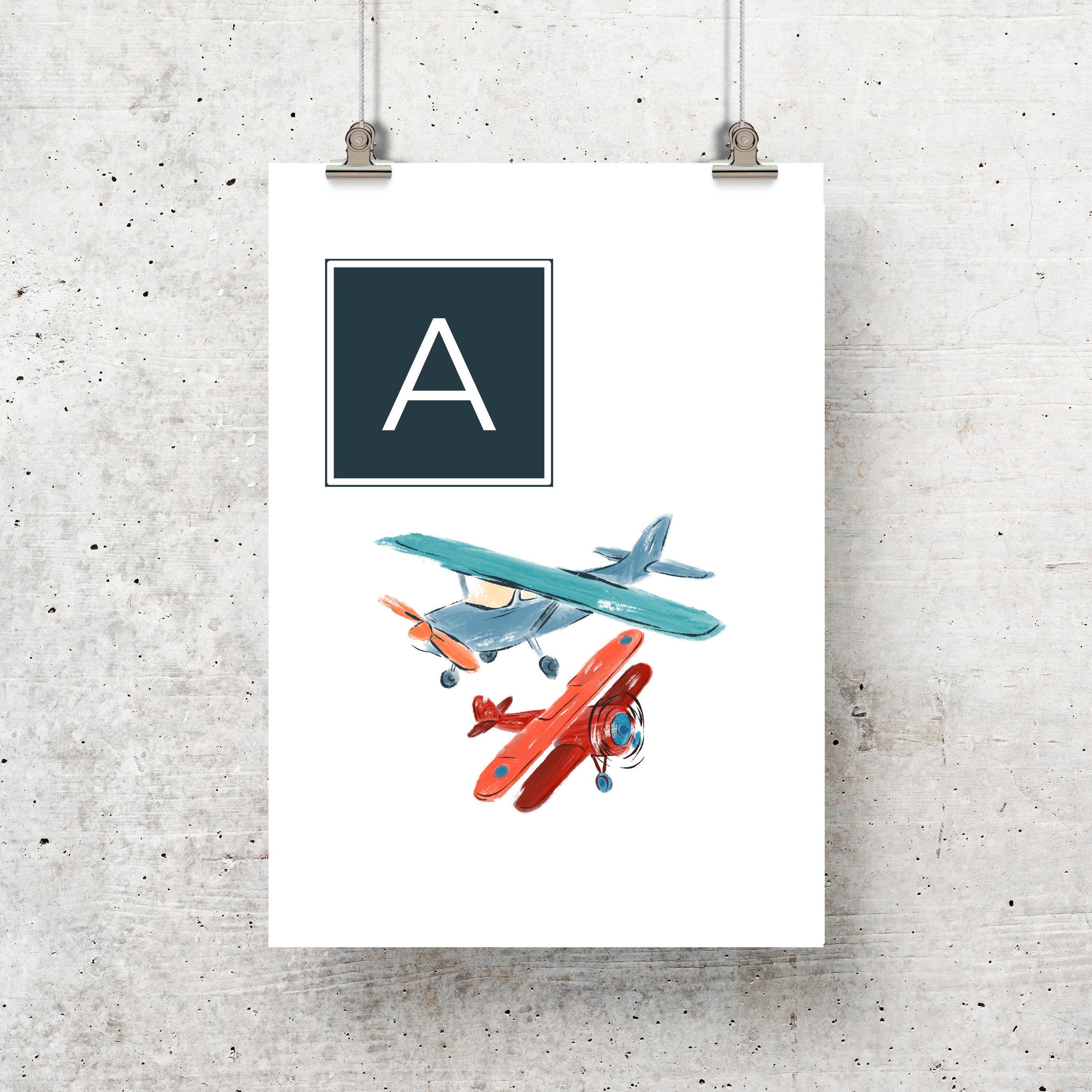 A is for Airplane Poster | Alphabet Poster | Digital Download | Nursery ...
