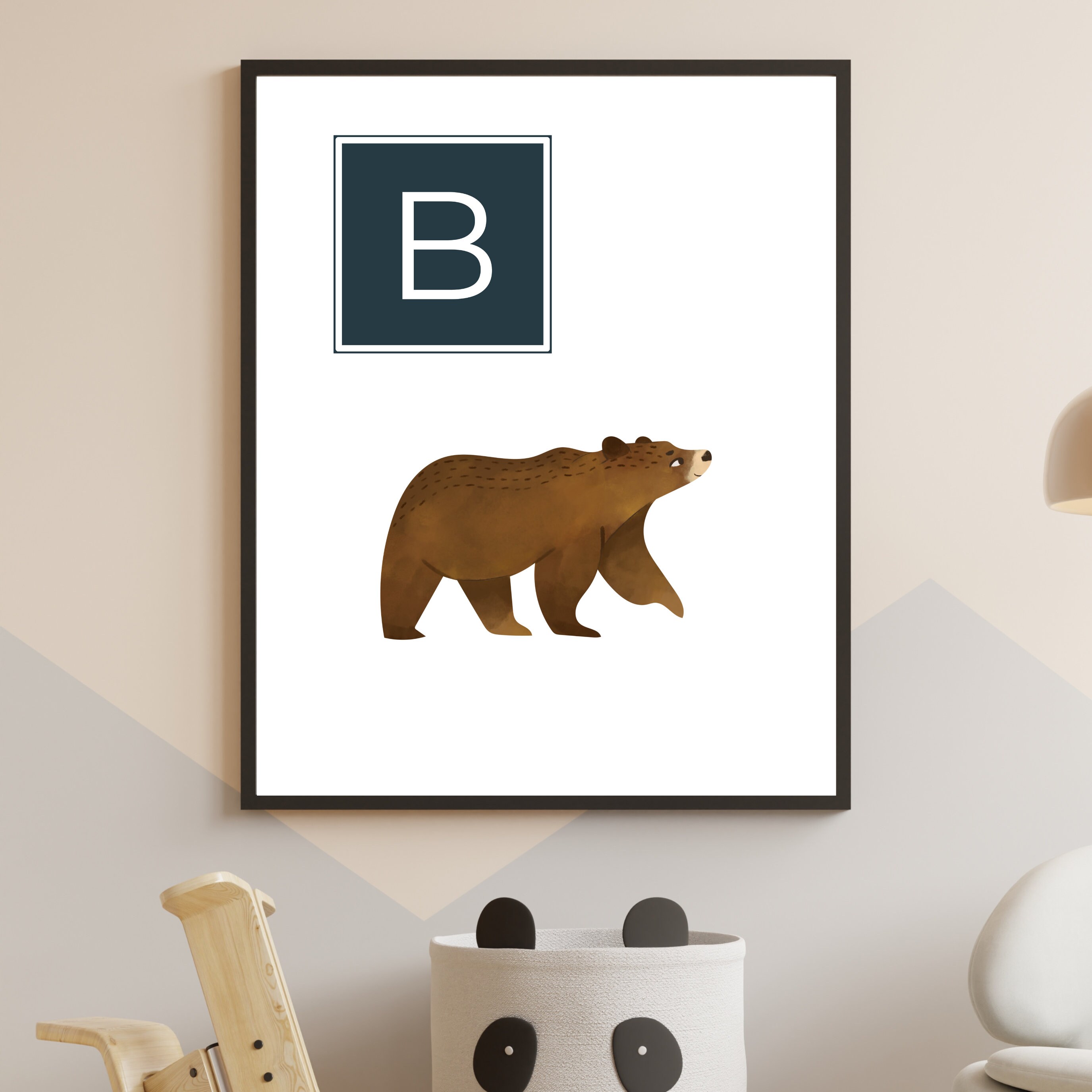B is for Bear Poster | Alphabet Poster | Digital Download | Bear ...
