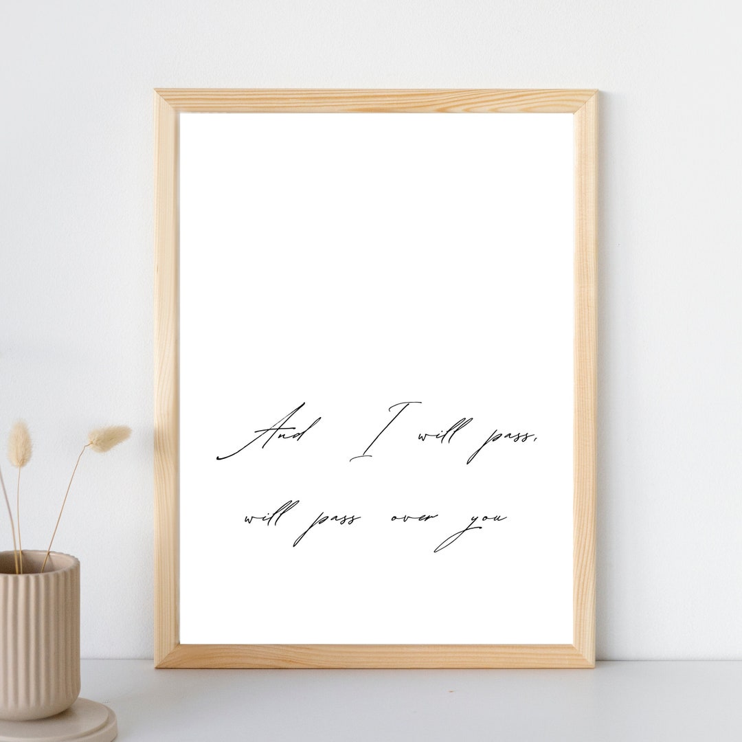 I Will Pass Over You Poster | When I See the Blood | Digital Download ...