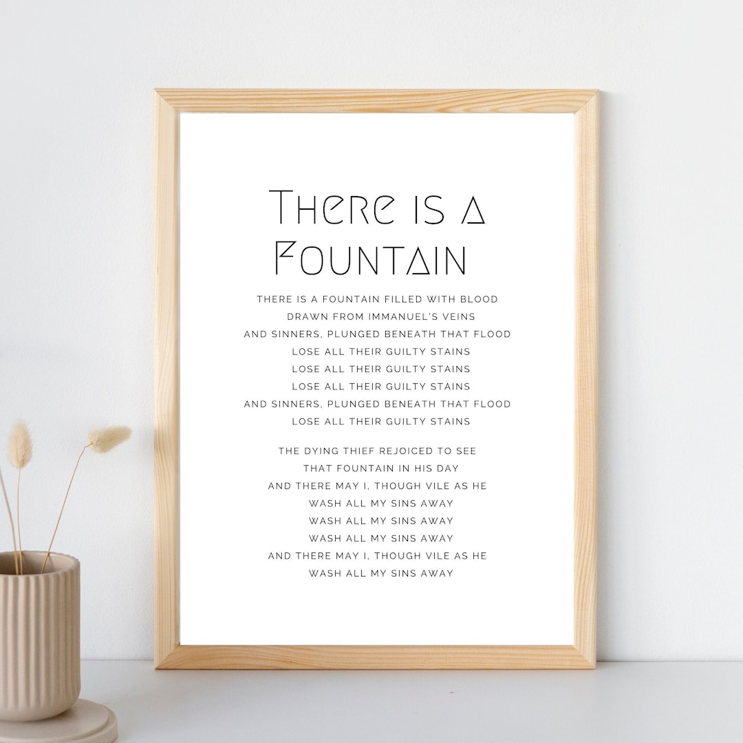 There is a Fountain Poster | Digital Download | Christian Wall Art ...