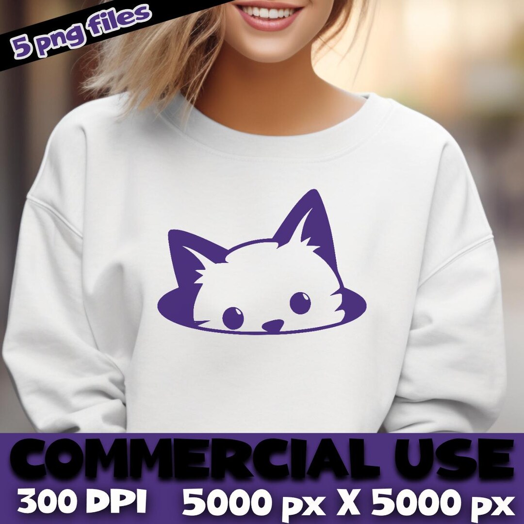 Cartoon Cat Peeking Circle PNG Bundle • Cute Playful Kitty Faces ...