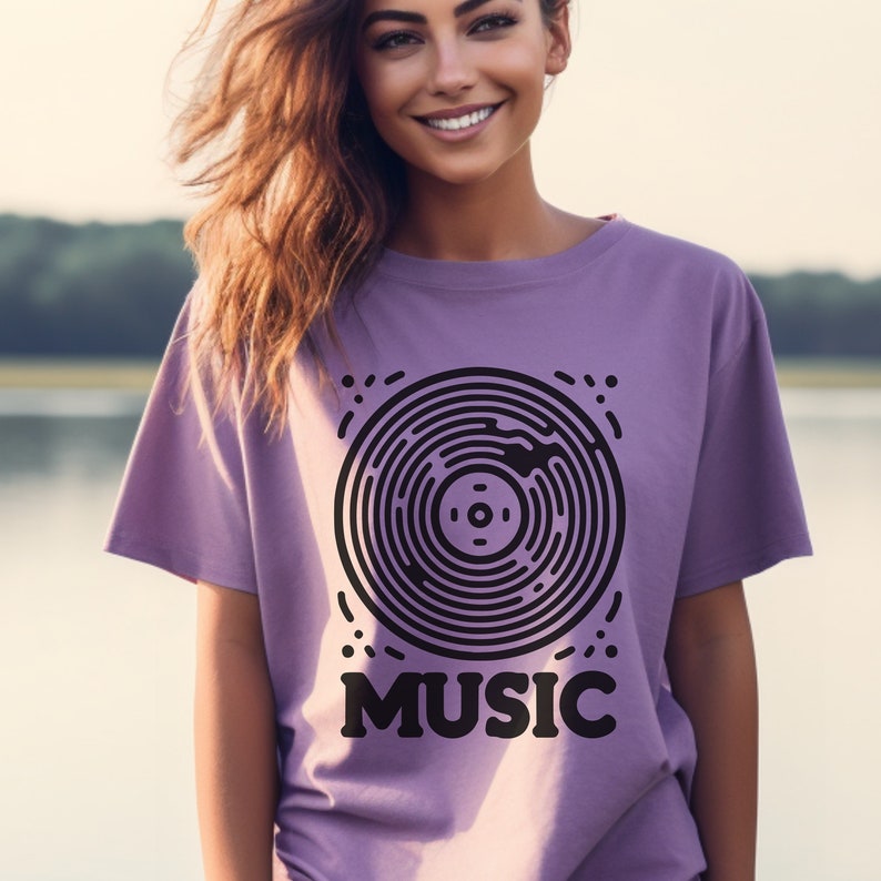 Music Shirt for Music Lover Retro Song and Music Player Shirt Vinyl and ...