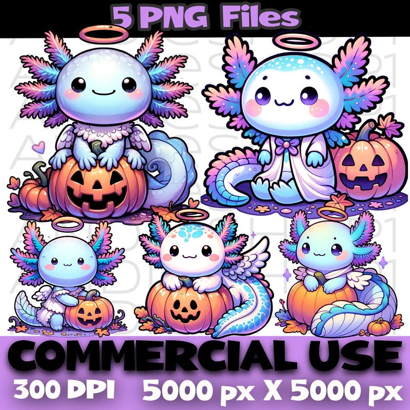 Axolotl Pumpkin Stencil - Etsy