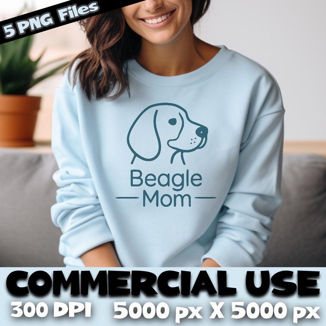 Minimalist Japandi Beagle Mom Logo Design Bundle | Dog Brand Logos PNG ...