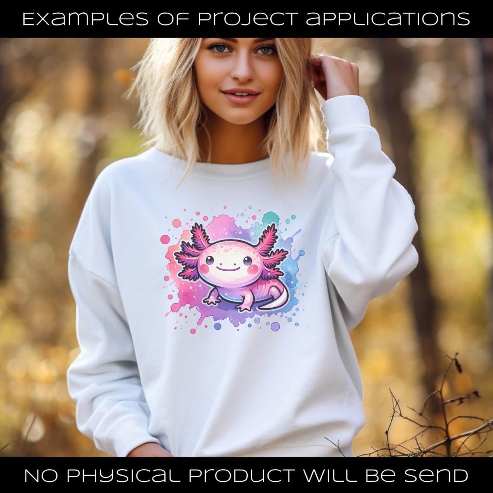 Axolotl Design Png Jpg Pdf Files Cute Axolotl Clipart Salamander ...