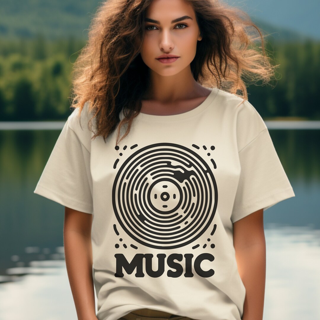 Music Shirt for Music Lover Retro Song and Music Player Shirt Vinyl and ...