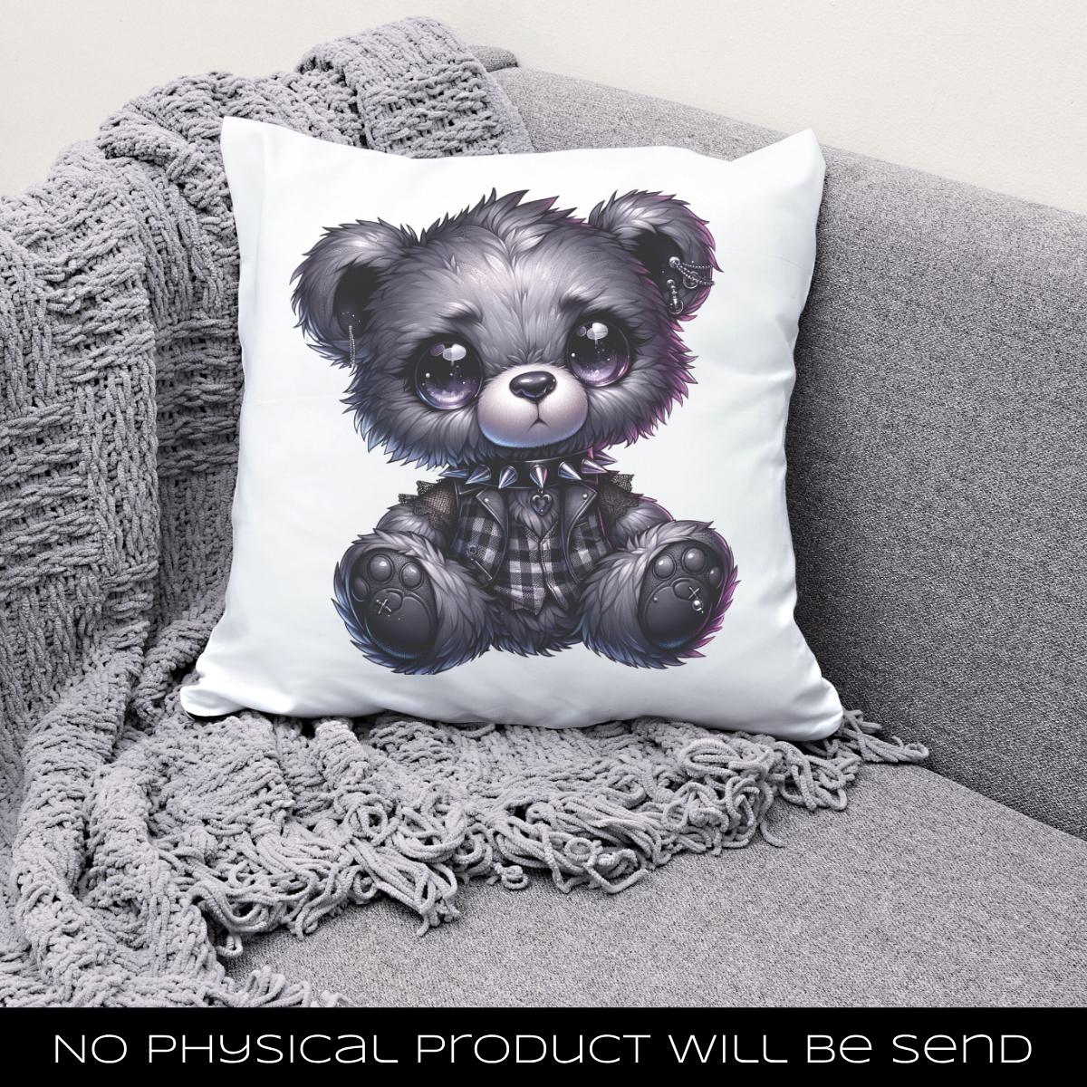 Gothic Teddy Bear Clipart Bundle Digital Instant Download Gothic Bear ...