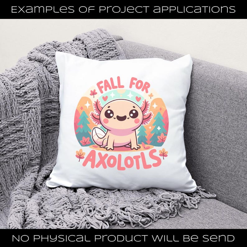 Axolotl Design Png Jpg Pdf Files Cute Axolotl Clipart Salamander ...