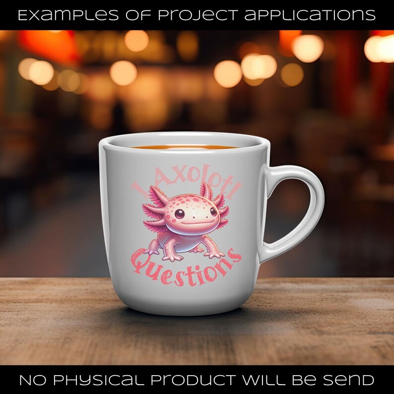 Axolotl Design Png Jpg Pdf Files Cute Axolotl Clipart Salamander ...