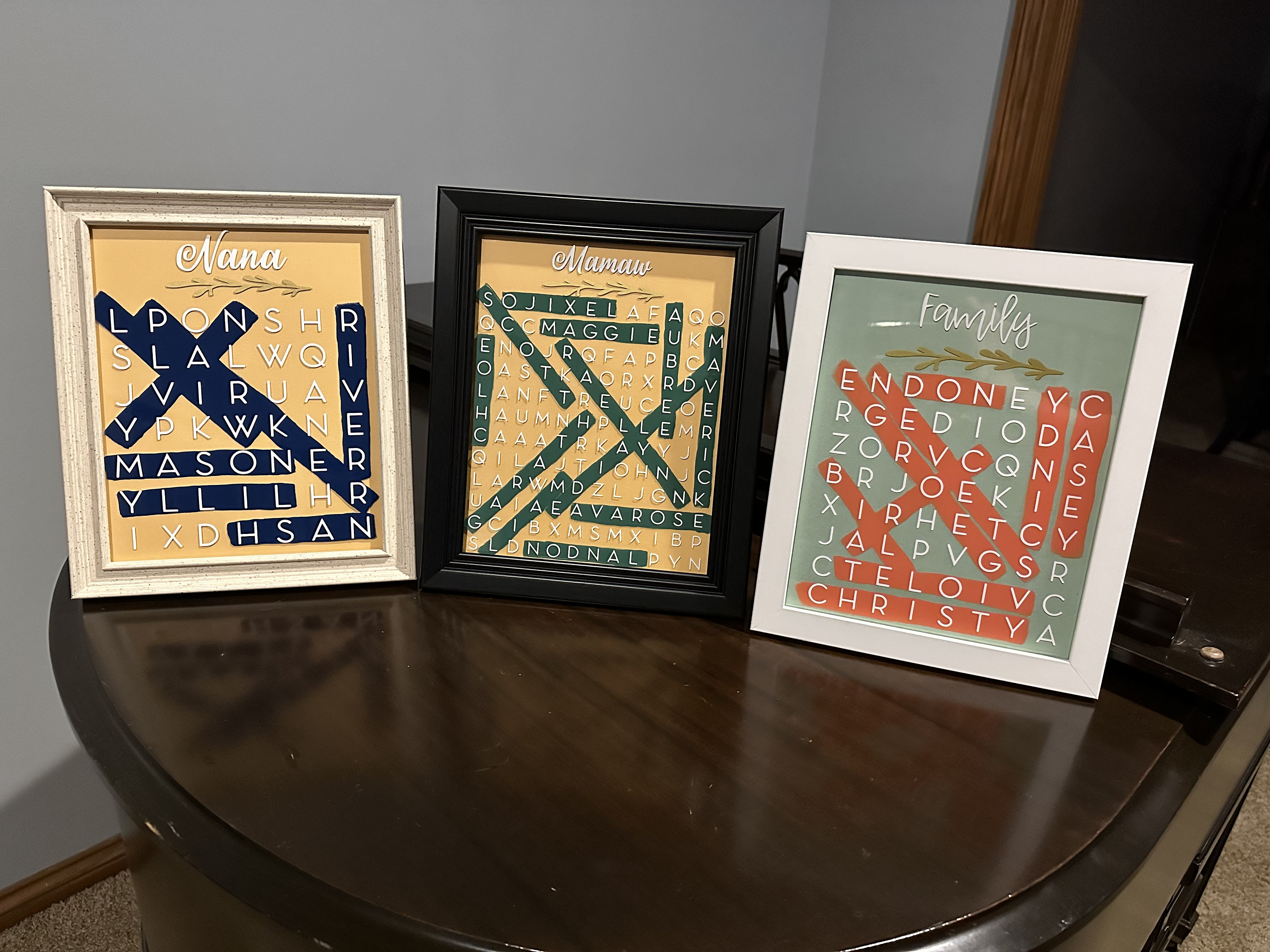 Personalized Word Search Art Unique Gift Customized Word - Etsy