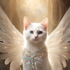 Celestial Companion: Angel Cat Digital Art Print Bundle Christmas Gift ...