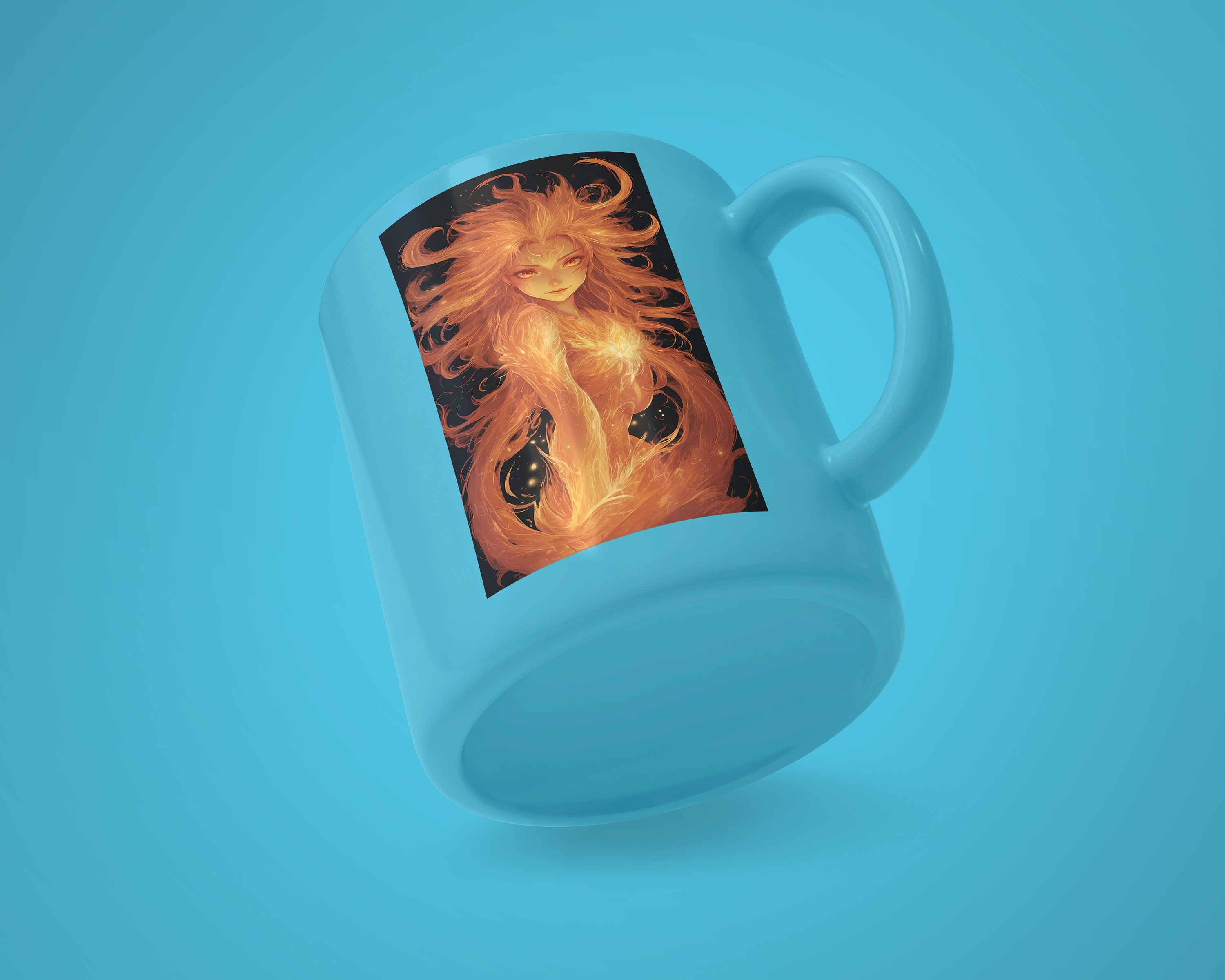 Fiery Spirit Firestarter, Cartoon Art, Colorful Colors-art, Print ...