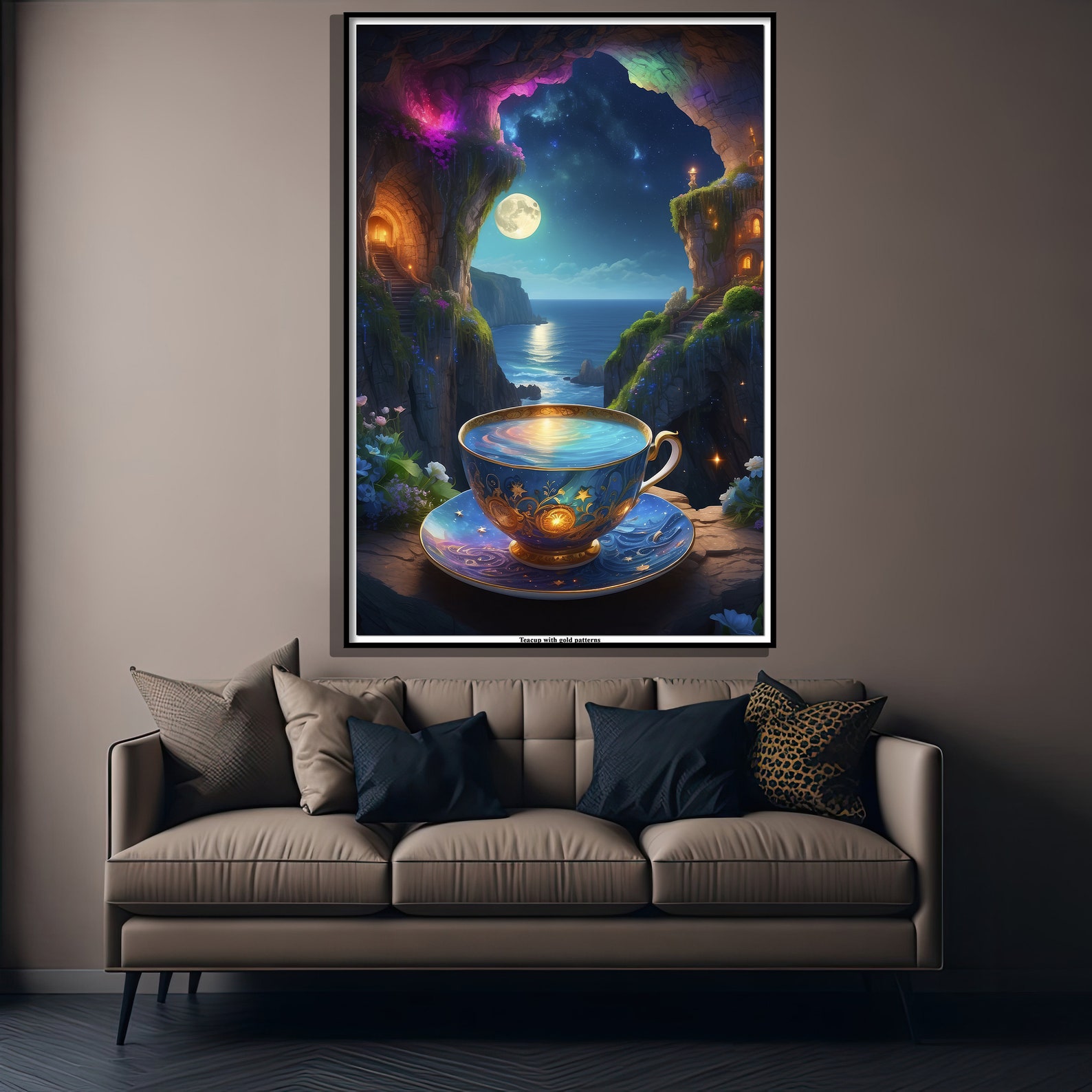 Surrealism Fantasy Concept Art Featuring a Triadic Colored Stars Float ...