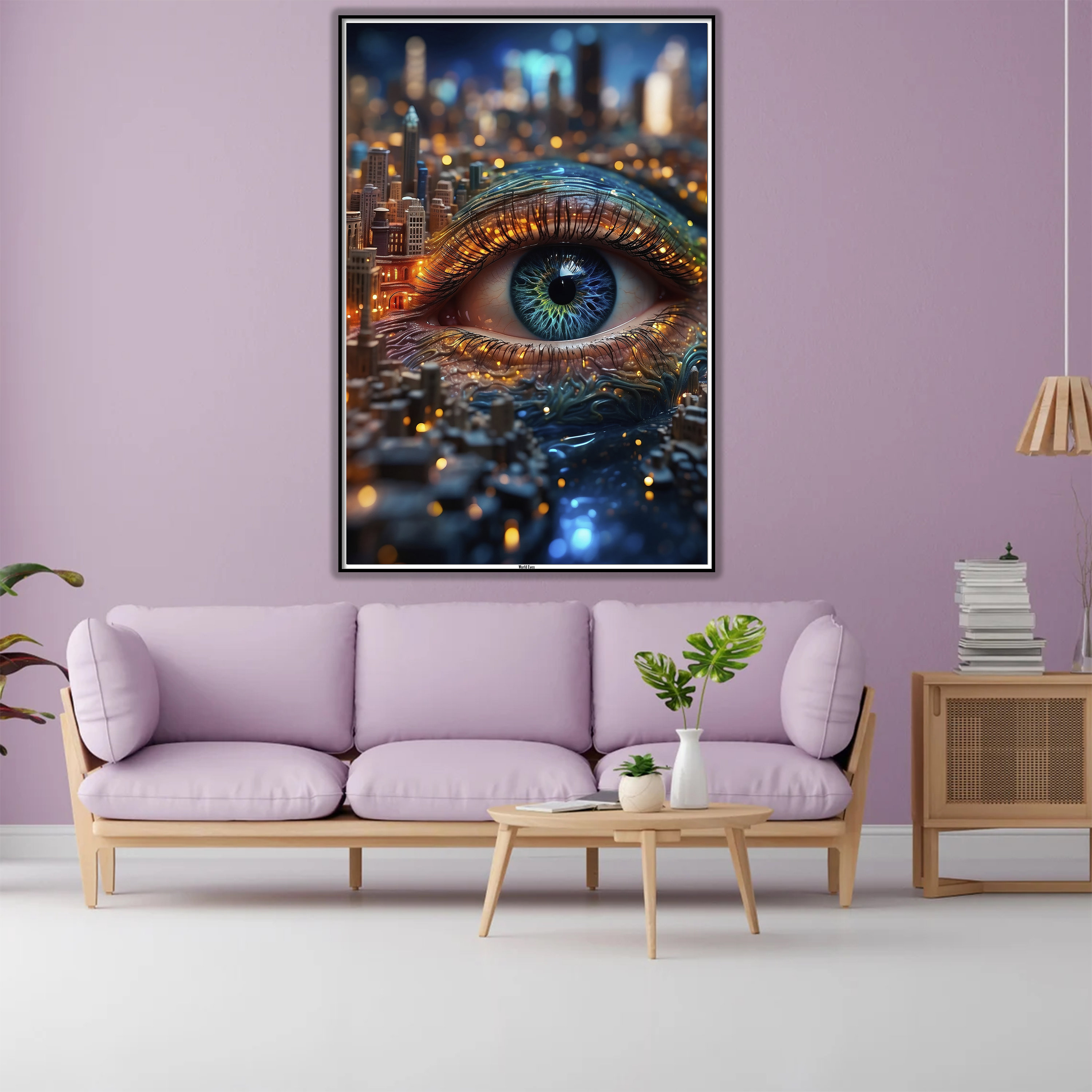 Hidden Metropolis Aglow Unveiling the Iris's Nebula Celestial Realm ...
