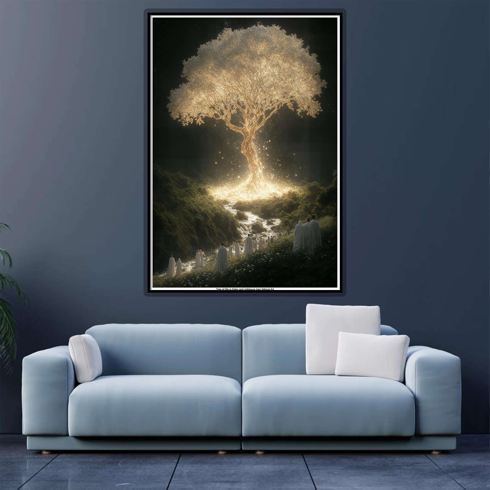 Biblical Art of Eden, Tree of Life Digital Illustration Spiritual Gift ...