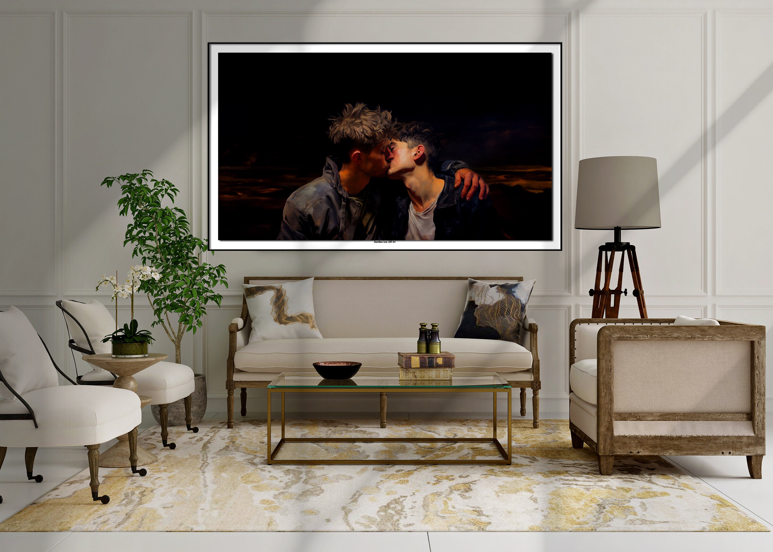 Boundless Love: LGBT Art for Lg Tv Frame Art,oil Painting Style Artwork ...