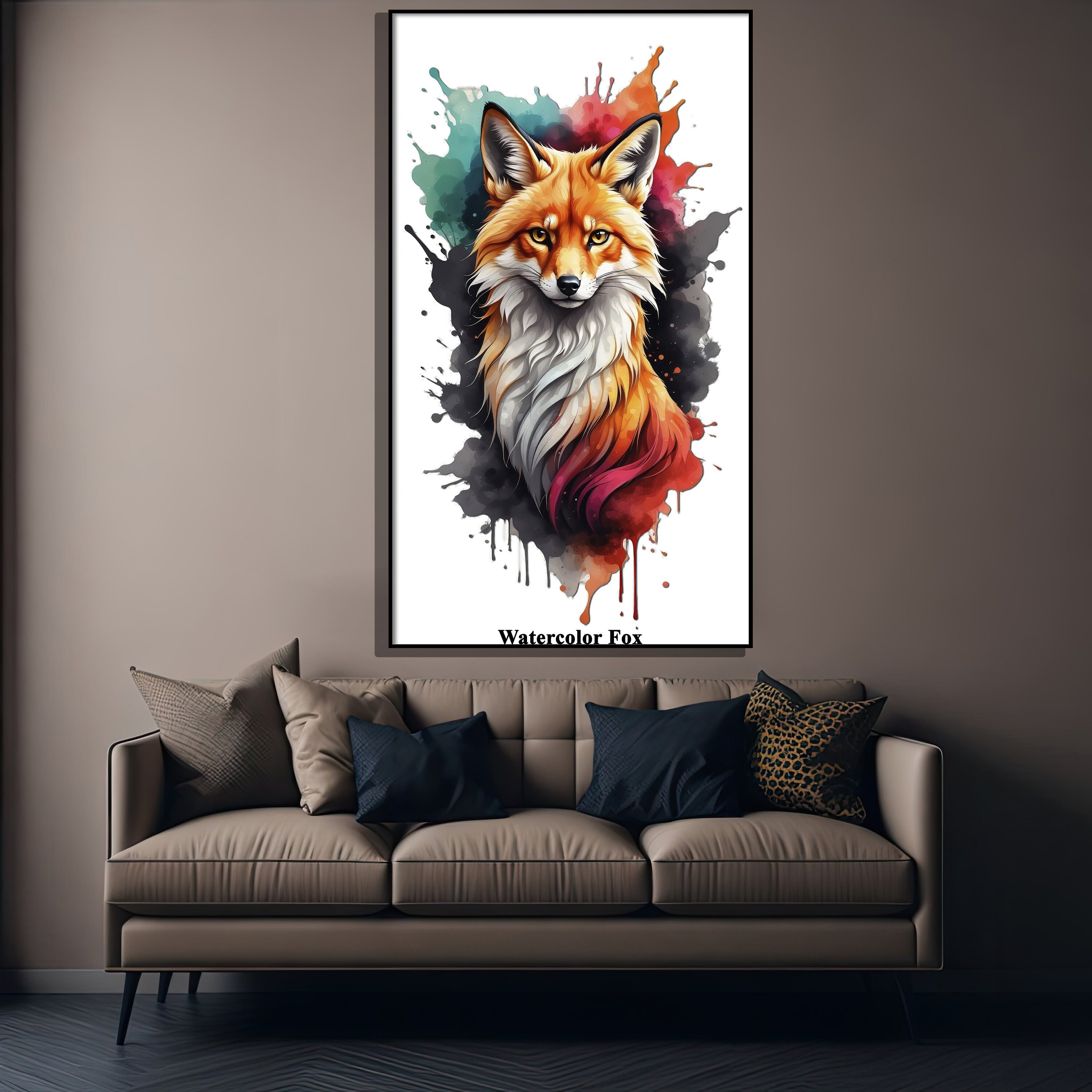 Colorful Watercolor Fox Clipart Bundle Digital Art for T-shirts, Mugs ...