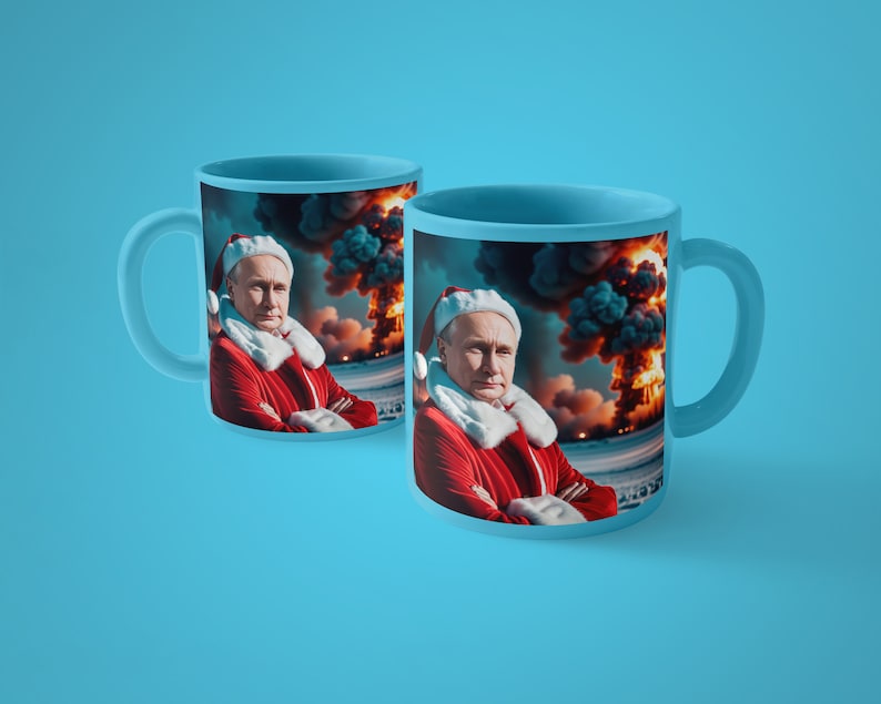 Putin Santa Claus Collage Art Style Funny New Year's Collage Art ...