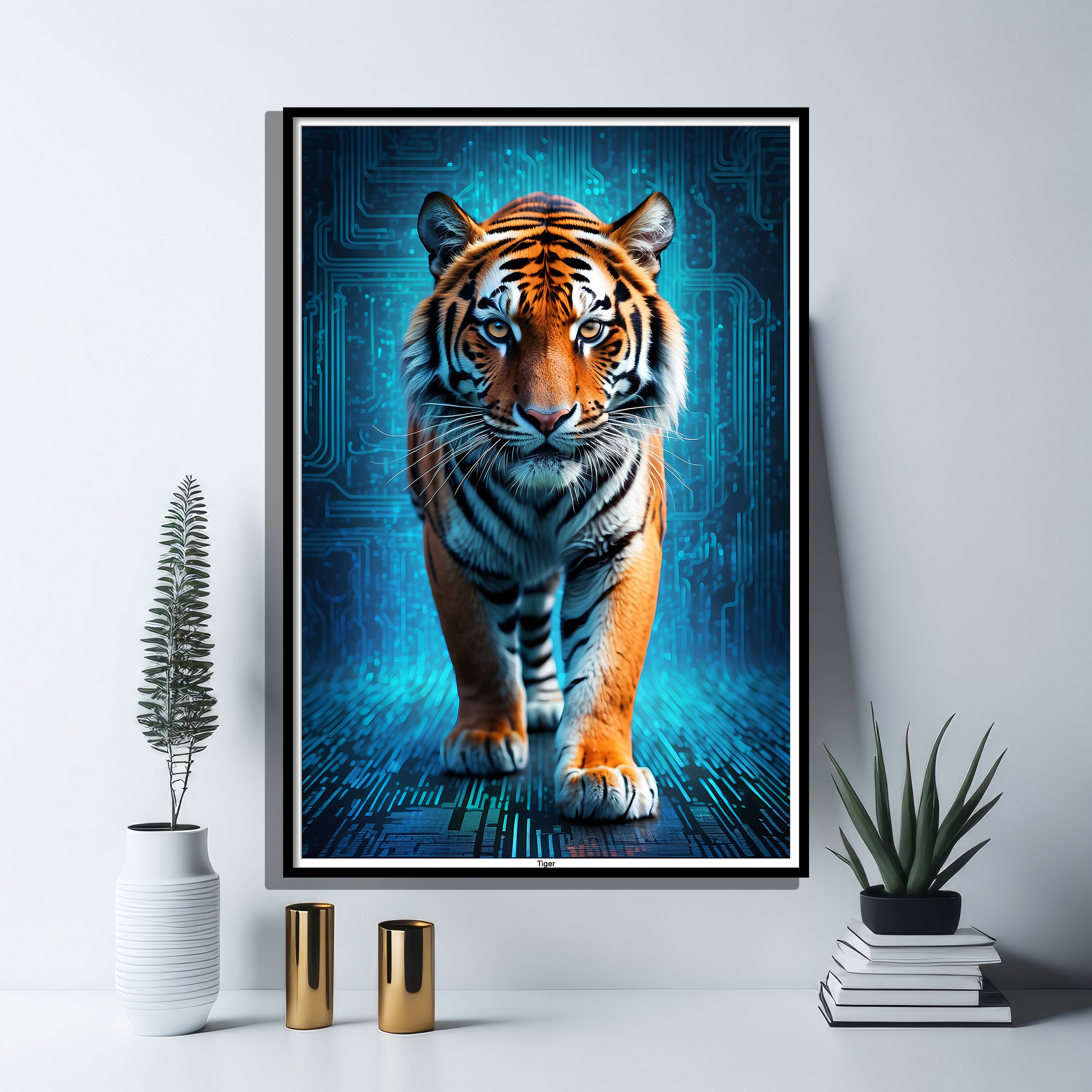 Tiger Head Png, Tiger QR Code Pattern, Binary Code Tiger Portrait in ...